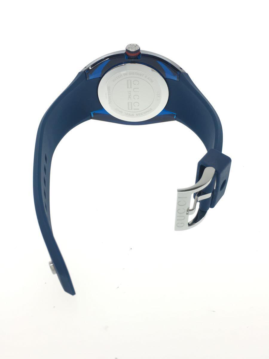 GUCCI(グッチ) / クォーツ腕時計/アナログ/ラバー/BLU/BLU/137.1 | 中古品の販売・通販ならセカンドストリート