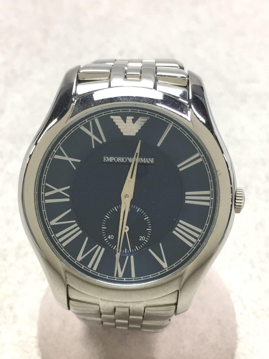 EMPORIO ARMANI(エンポリオアルマーニ) / クォーツ腕時計/アナログ/ステンレス/NVY/SLV/SS/AR1789 | 中古品 ...