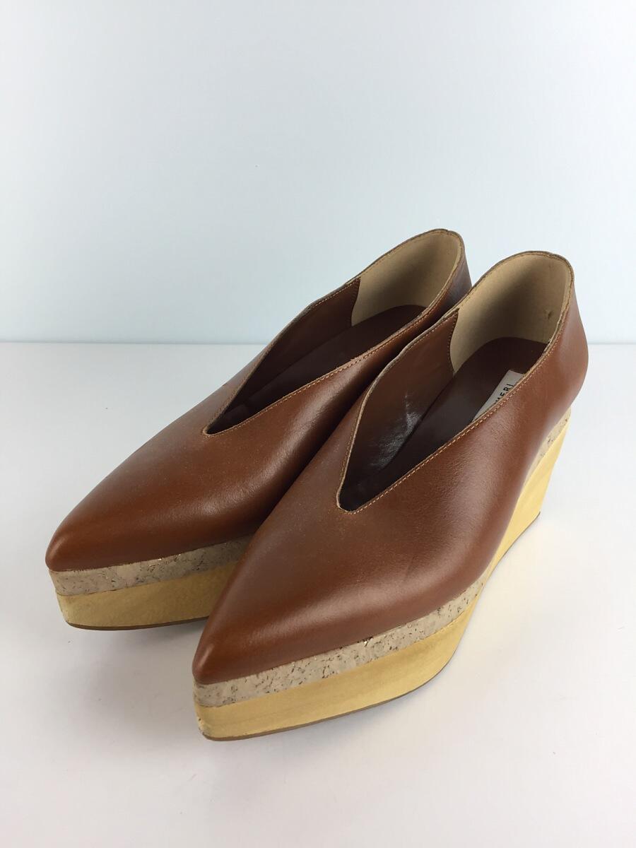 AMERI(アメリヴィンテージ) / WOOD PLATFORM PUMPS/ウッドソール/パンプス/L/BRW | 中古品の販売・通販ならセカンドストリート