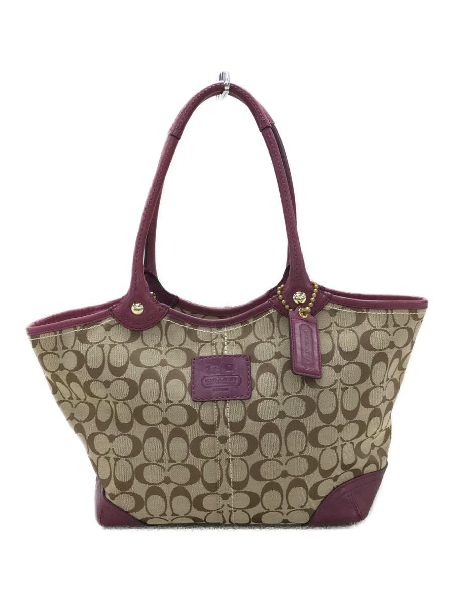COACH(コーチ) / トートバッグ/ハンドバッグ/キャンバス/CML/PUR/総柄/12369 | 中古品の販売・通販ならセカンドストリート