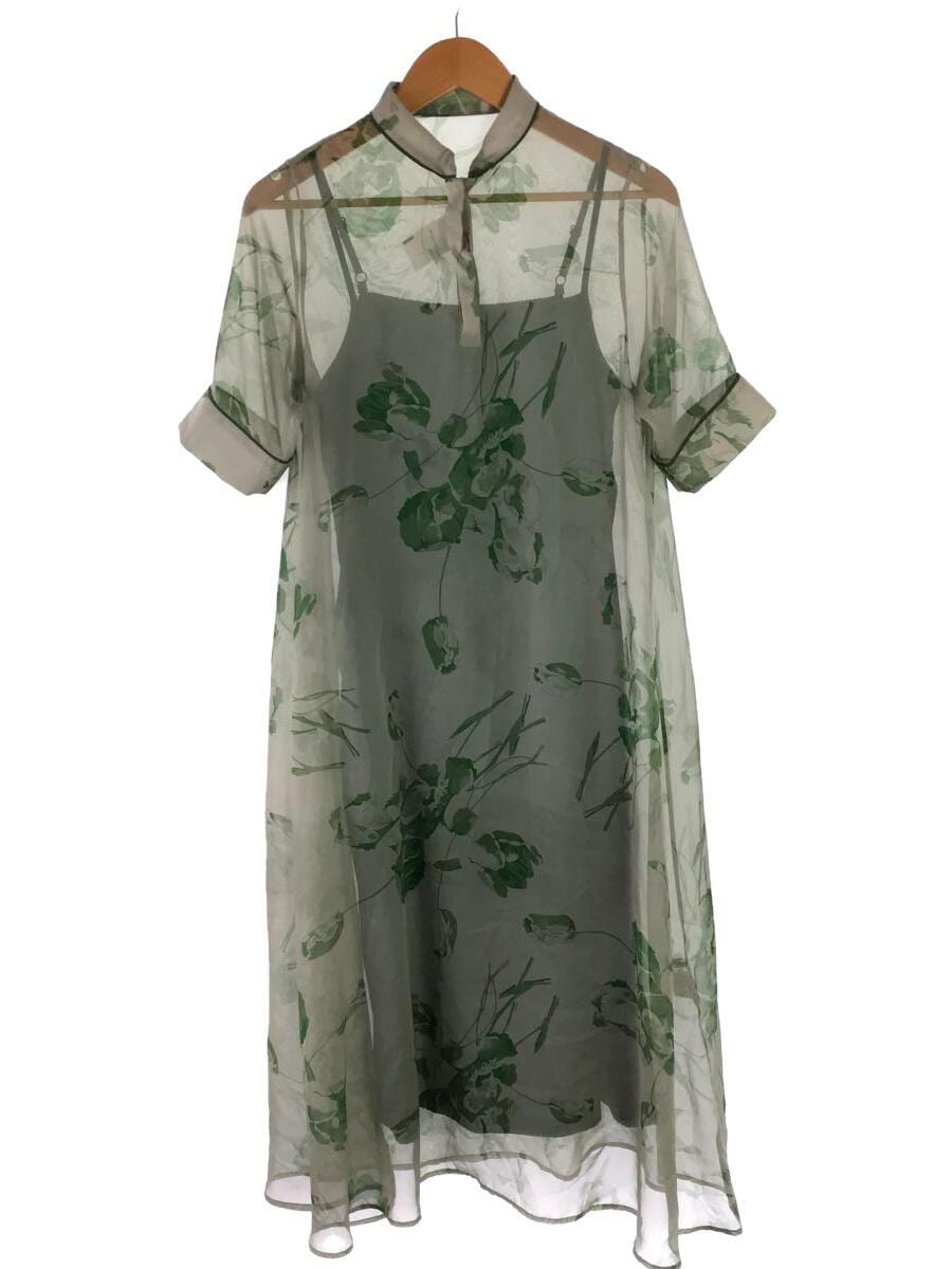 AMERI(アメリヴィンテージ) / ISLA PIPING SHEER DRESS/シアー/半袖ワンピース/S/ポリエステル/02110551120 | 古着の販売・通販ならセカンドストリート