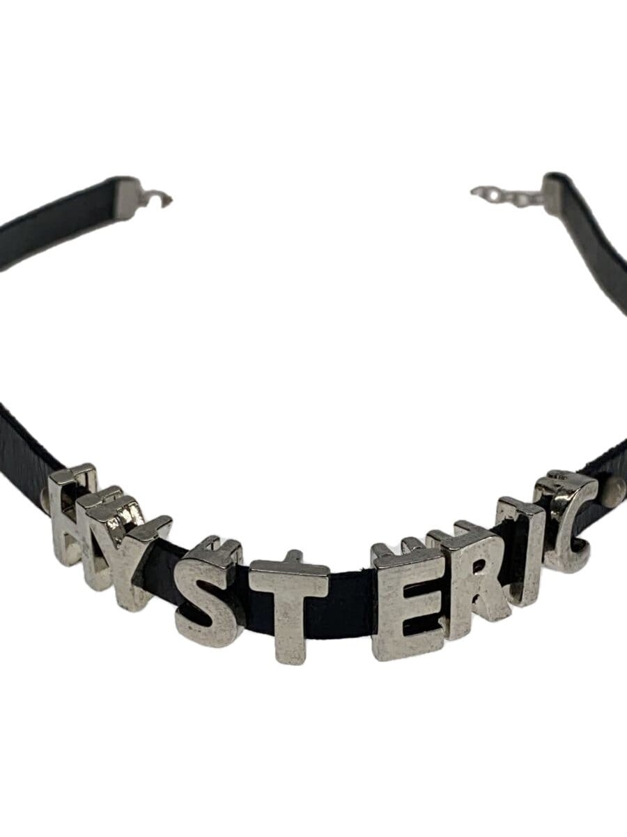 HYSTERIC GLAMOUR(ヒステリックグラマー) / METAL SYMBOL LOGO チョーカー/ネックレス/牛革/ブラック ...