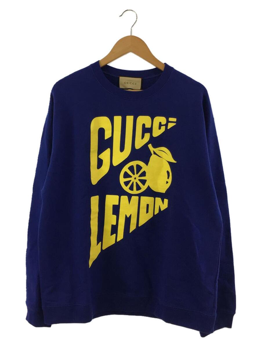 GUCCI(グッチ) / LEMON/スウェット/M/コットン/BLU/無地/681217/ロゴ/プリント/ | 古着の販売・通販ならセカンド ...