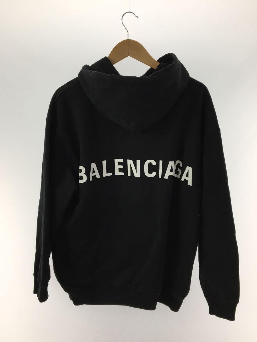 BALENCIAGA(バレンシアガ) / 17AW/バックロゴプルオーバーパーカー/フーディ/M/コットン/BLK | 古着の販売・通販なら ...