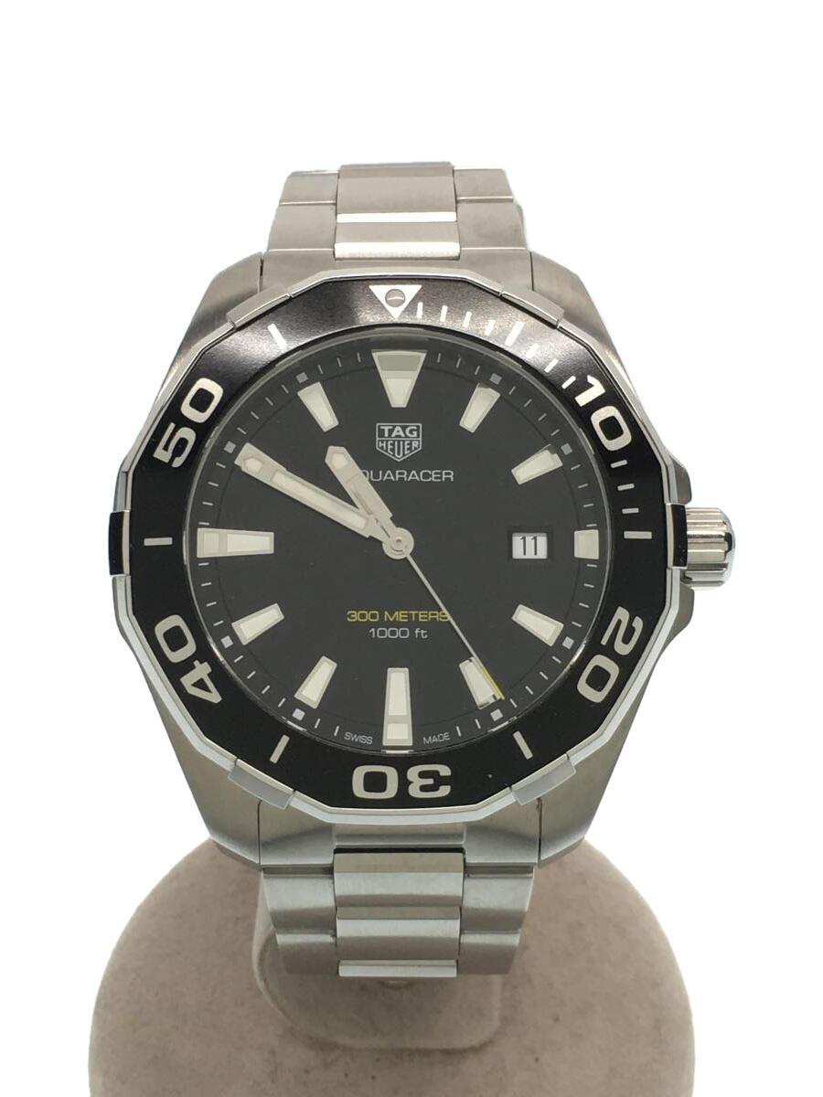 TAGHeuer(タグホイヤー) / アクアレーサー/クォーツ腕時計/アナログ/ステンレス/BLK/WAY101A | 中古品の販売・通販なら ...