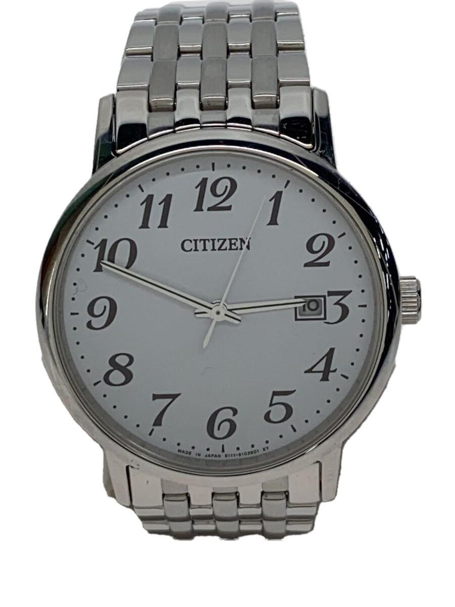 CITIZEN(シチズン) / クォーツ腕時計/アナログ/ステンレス/ホワイト/シルバー/E111-005XB02/シチズン | 中古品の販売・通販ならセカンドストリート