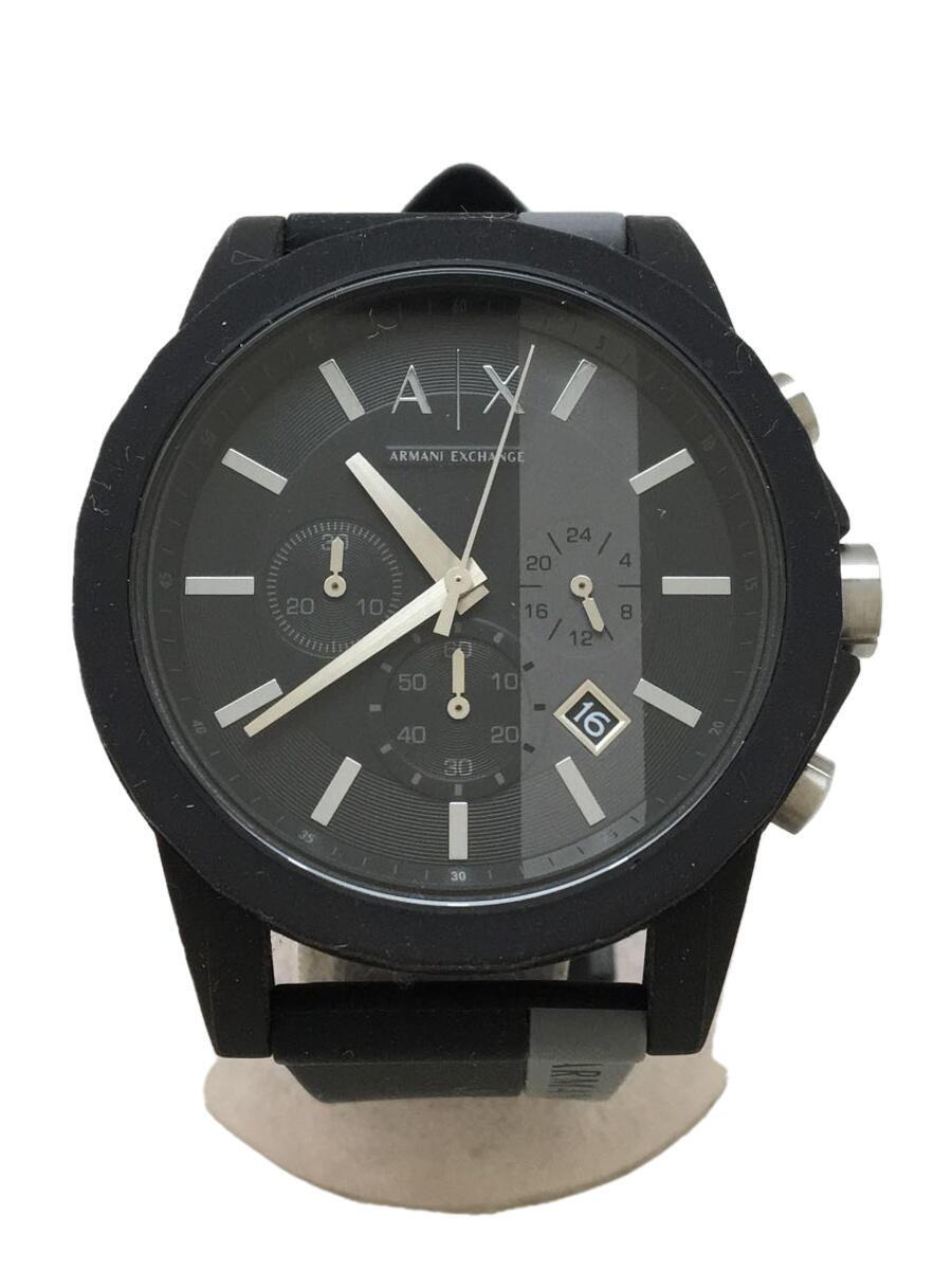ARMANI EXCHANGE(アルマーニエクスチェンジ) / クォーツ腕時計/アナログ/ラバー/BLK/BLK/AX1331 | 中古品の ...