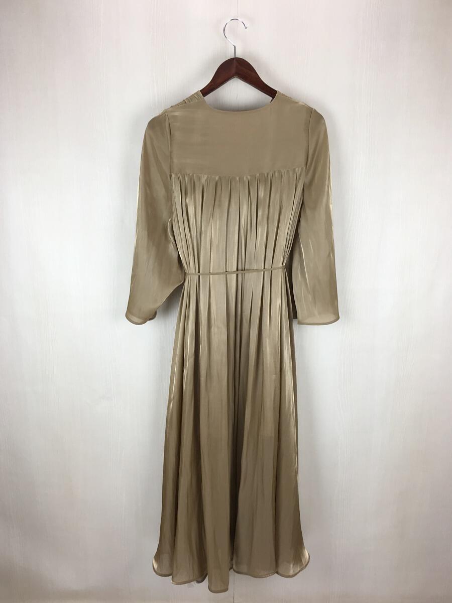 AMERI(アメリヴィンテージ) / 20ss/MEDI GATHER NEGLIGEE DRESS/長袖ワンピース/S/ポリエステル/BEG/ | 古着の販売・通販ならセカンドストリート