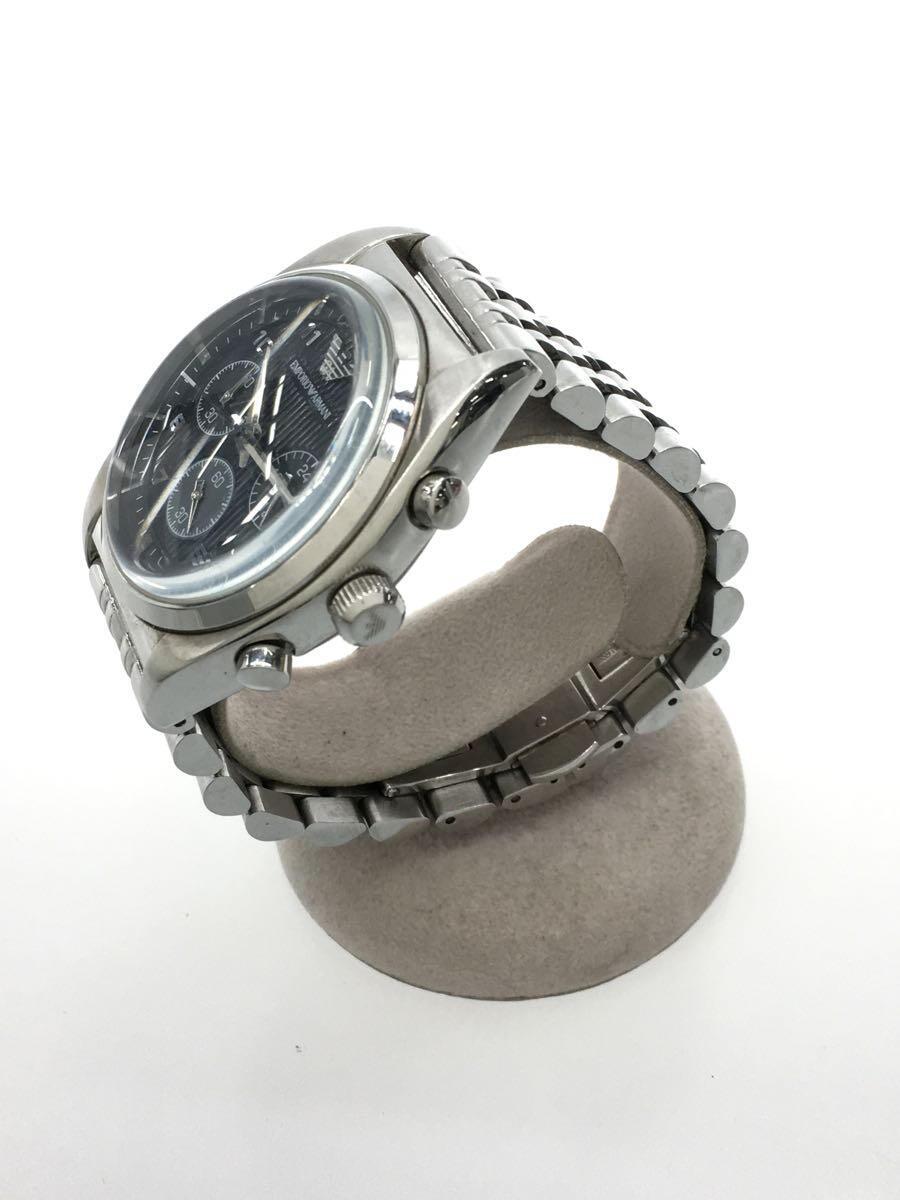EMPORIO ARMANI(エンポリオアルマーニ) / クォーツ腕時計/アナログ/ステンレス/BLK/SLV/SS/AR-0373 | 中古 ...