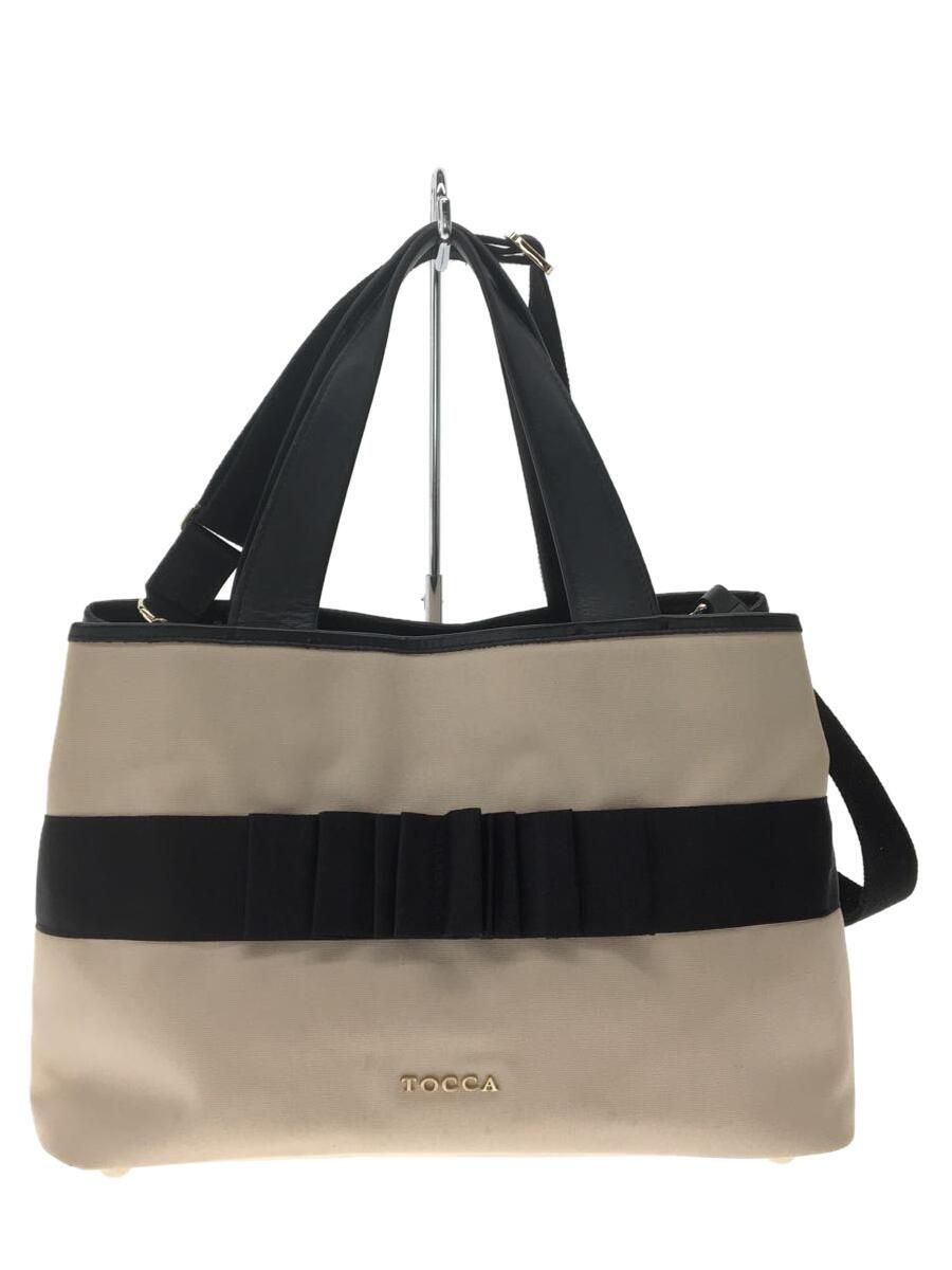 TOCCA(トッカ) / トートバッグ/BEG/無地/2WAY/リボンバッグ | 中古品の販売・通販ならセカンドストリート