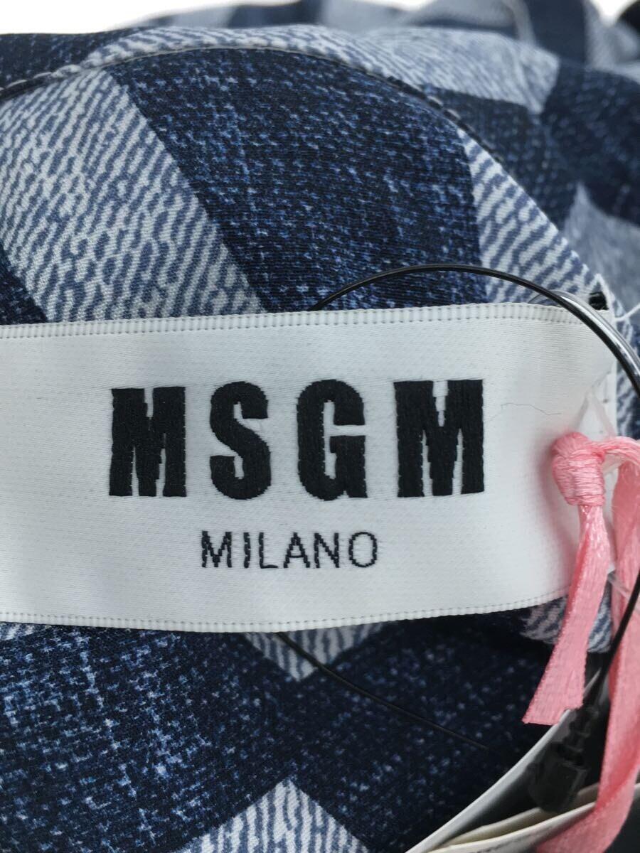 MSGM(エムエスジーエム) / ロゴワンピース/38/ポリエステル/BLU/総柄/184852-89 | 古着の販売・通販ならセカンドストリート