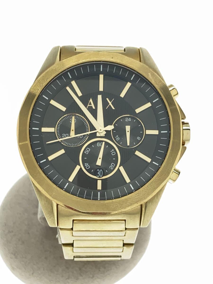 ARMANI EXCHANGE(アルマーニエクスチェンジ) / 腕時計/アナログ/BLK/GLD/AX2611 | 中古品の販売・通販なら ...