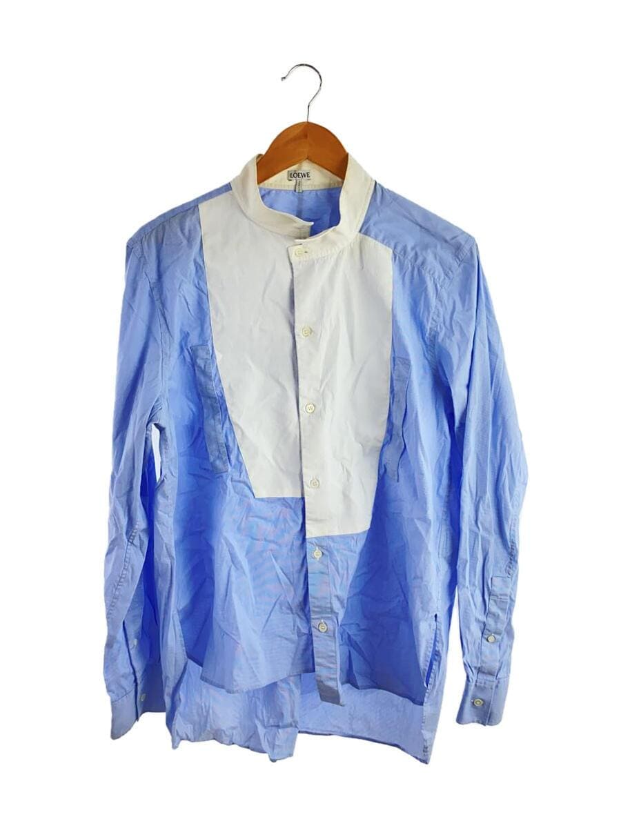 LOEWE(ロエベ) / ビブ切替/アシンメトリーシャツ/長袖シャツ/M/コットン/BLU/1720651 | 古着の販売・通販ならセカンドストリート