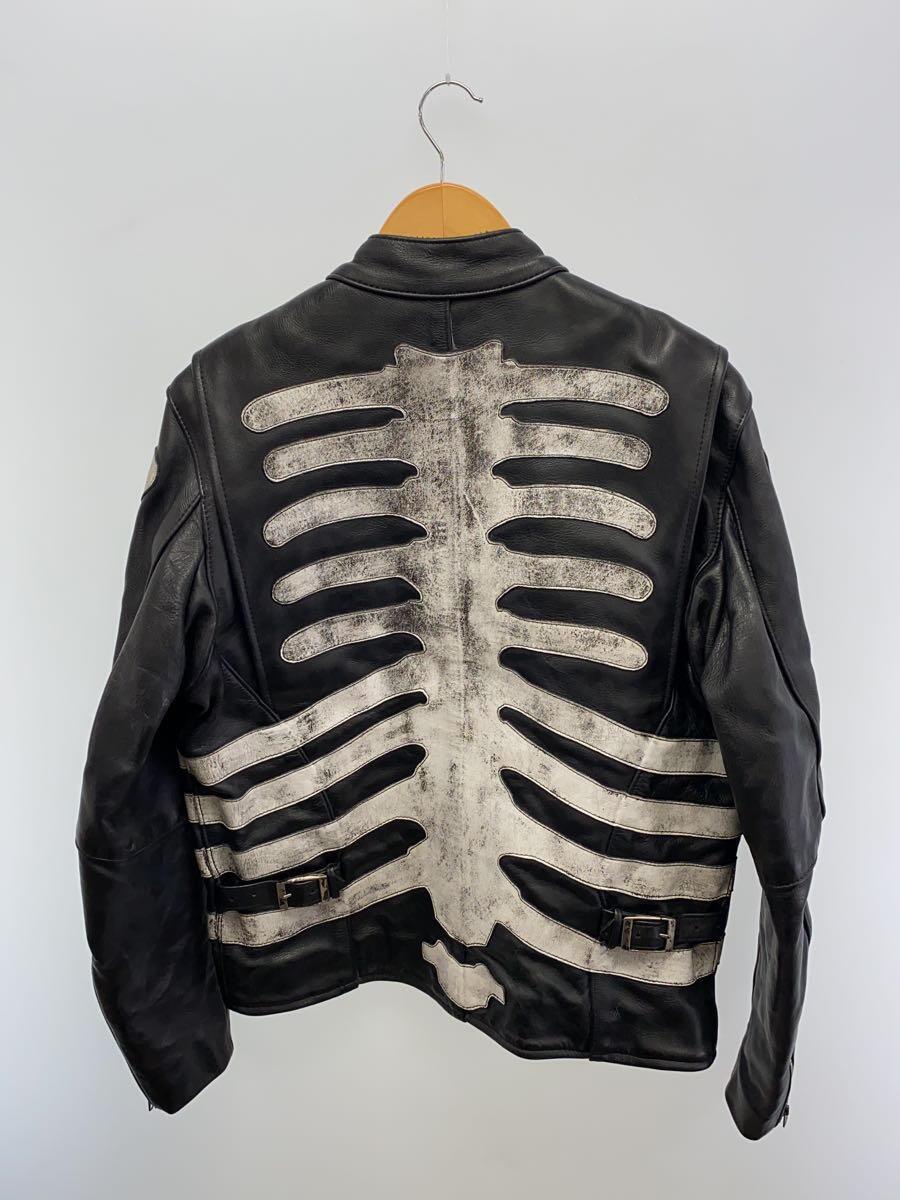VANSON(バンソン) / B BONE JACKET/ボーンカスタム/シングルライダースジャケット/40/レザー/BLK// | 古着の販売・通販ならセカンドストリート