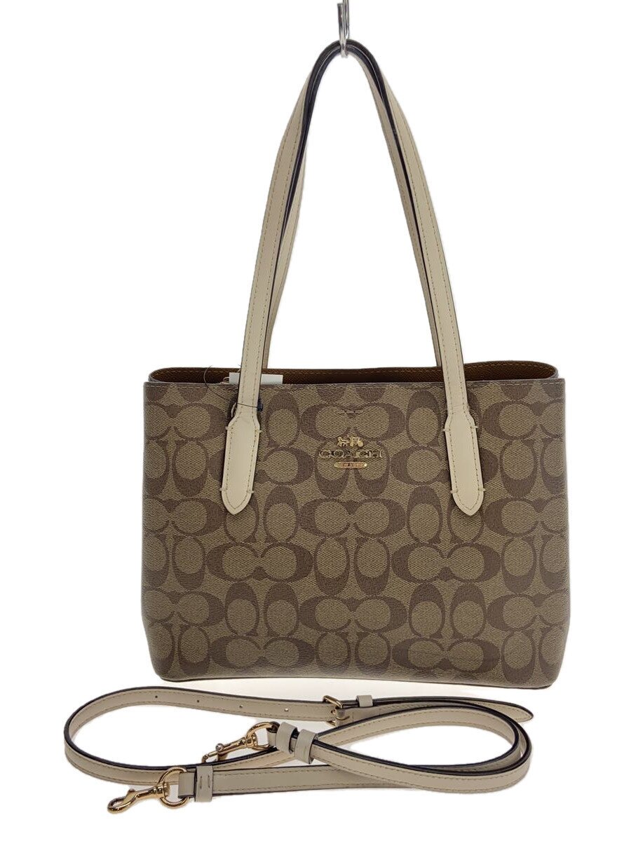 COACH(コーチ) / ミニ・アヴェニュー・キャリーオール_シグネチャー_ベージュ/--/BEG/総柄 | 中古品の販売・通販ならセカンドストリート