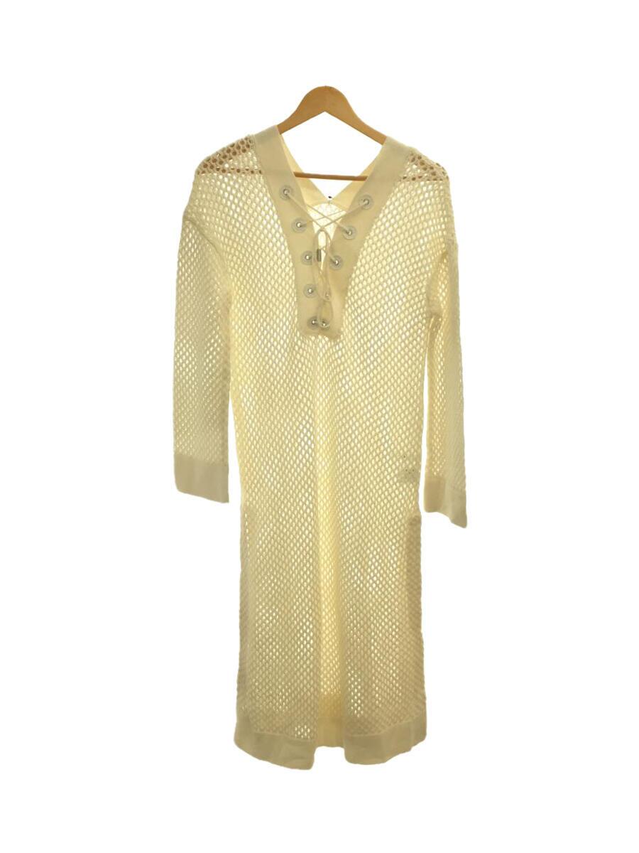 AMERI(アメリヴィンテージ) / 20SS MESH LONG KNIT/メッシュロングニットワンピース/FREE/コットン/WHT | 古着の販売・通販ならセカンドストリート
