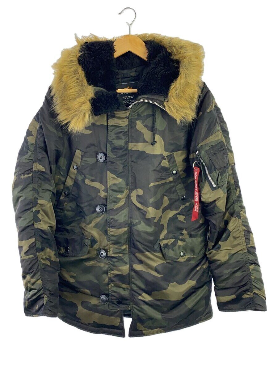 ALPHA INDUSTRIES(アルファインダストリーズ) / フライトジャケット/L/ナイロン/GRN/カモフラ/20094-520 ...