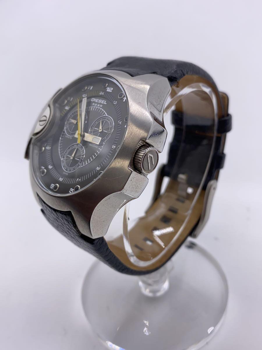 DIESEL([イリョウ/フクショク]ディーゼル) / クォーツ腕時計/アナログ/レザー/BLK/DZ-4131 | 中古品の販売・通販なら ...