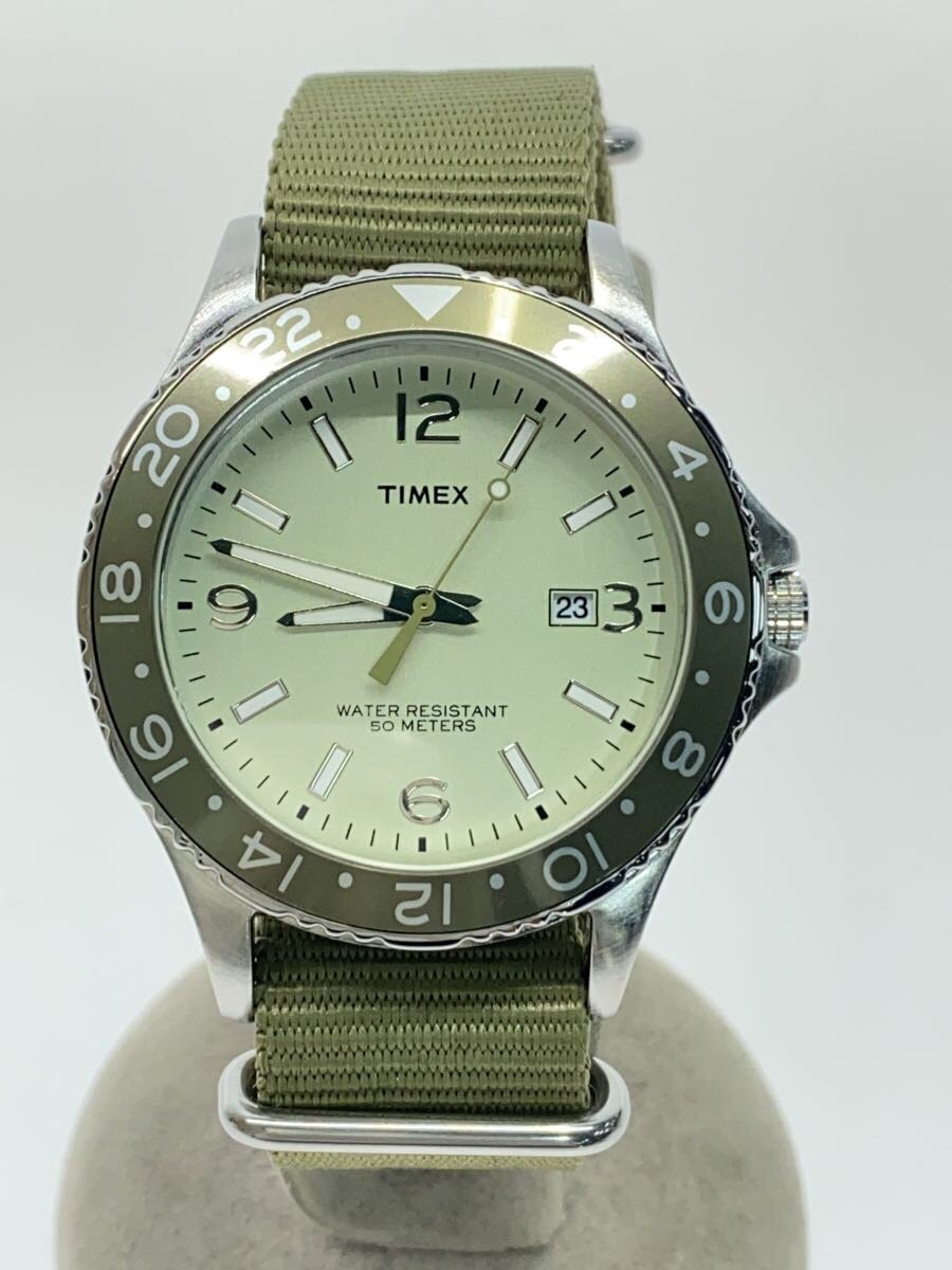 TIMEX(タイメックス) / クォーツ腕時計/アナログ/GRN/GRN/SS/T2P035 | 中古品の販売・通販ならセカンドストリート