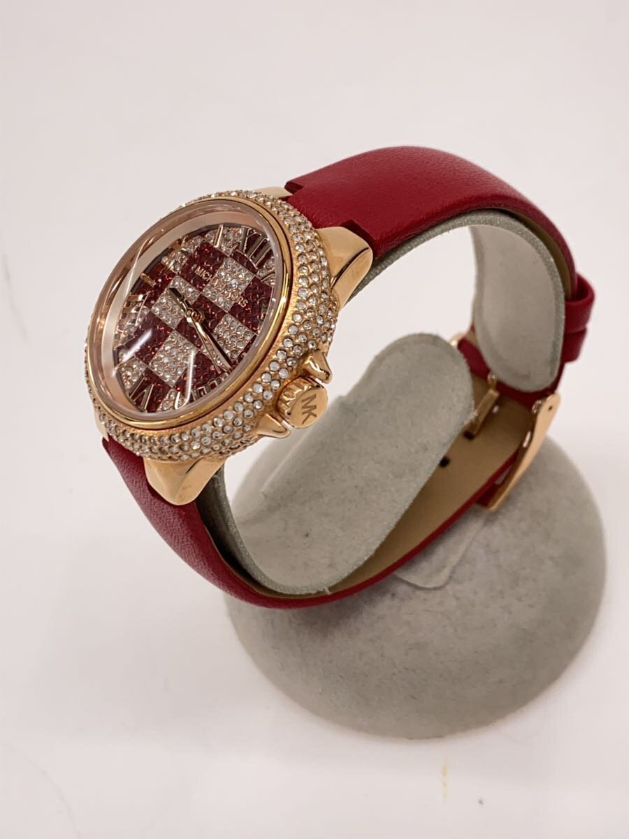 MICHAEL KORS(マイケルコース) / クォーツ腕時計/アナログ/レザー/RED/MK-4701 | 中古品の販売・通販ならセカンドストリート
