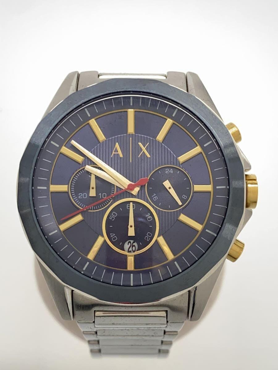ARMANI EXCHANGE(アルマーニエクスチェンジ) / クロノグラフ/クォーツ腕時計/アナログ/ステンレス/ネイビー/SLV/SS ...