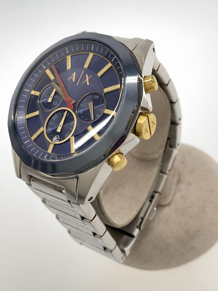 ARMANI EXCHANGE(アルマーニエクスチェンジ) / クロノグラフ/クォーツ腕時計/アナログ/ステンレス/ネイビー/SLV/SS ...