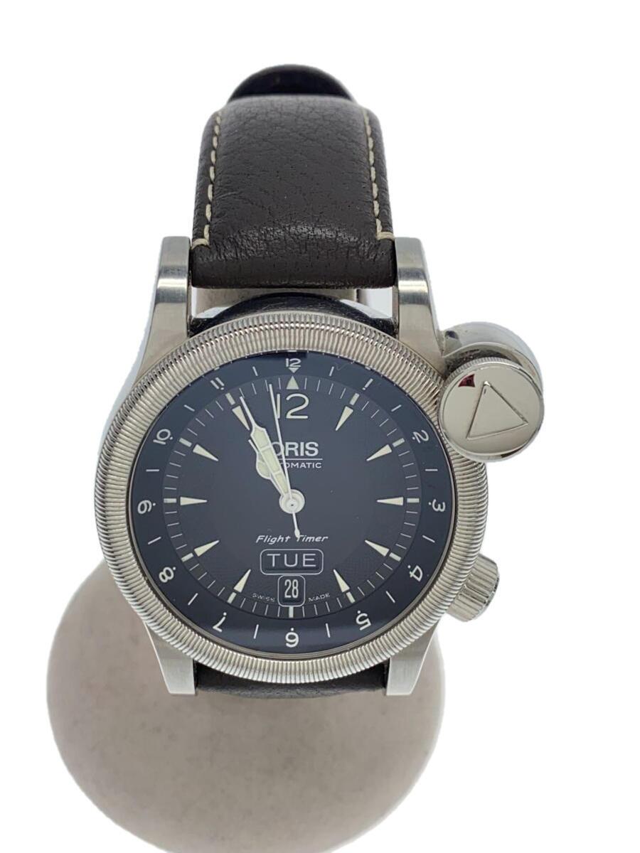 ORIS(オリス) / Flight Timer/自動巻腕時計/アナログ/レザー/BLK/7568/20231118日差+7 | 中古品の販売 ...