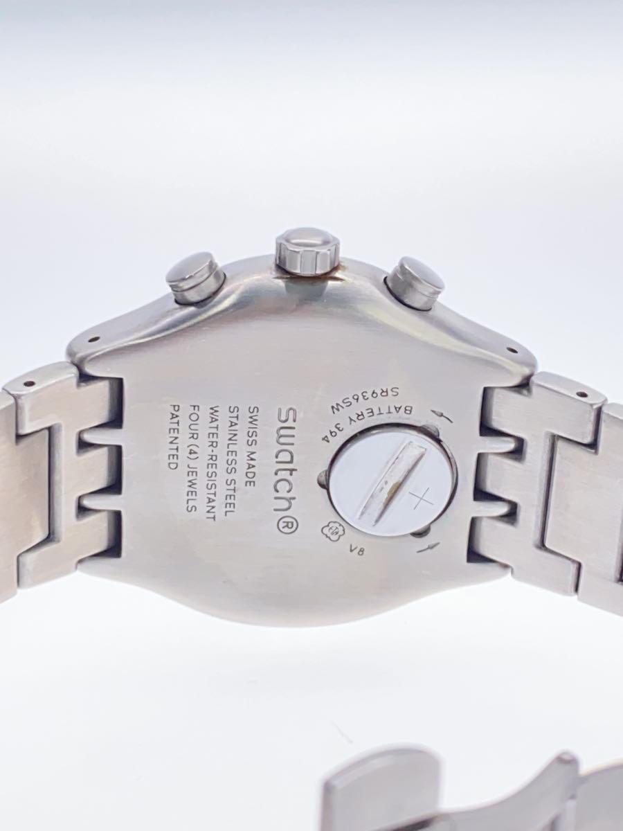 SWATCH(スウォッチ) / NIGHT FLIGHT/クォーツ腕時計/アナログ/ステンレス/BLK/SLV/YVS444GC | 中古品の ...