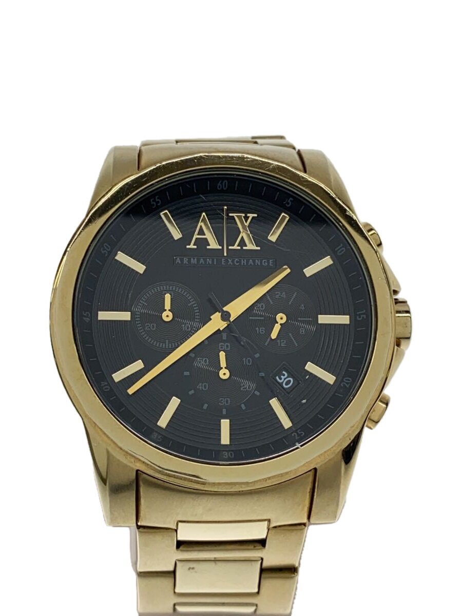 ARMANI EXCHANGE(アルマーニエクスチェンジ) / クォーツ腕時計/アナログ/ステンレス/BLK/GLD/AX2095 | 中古品 ...