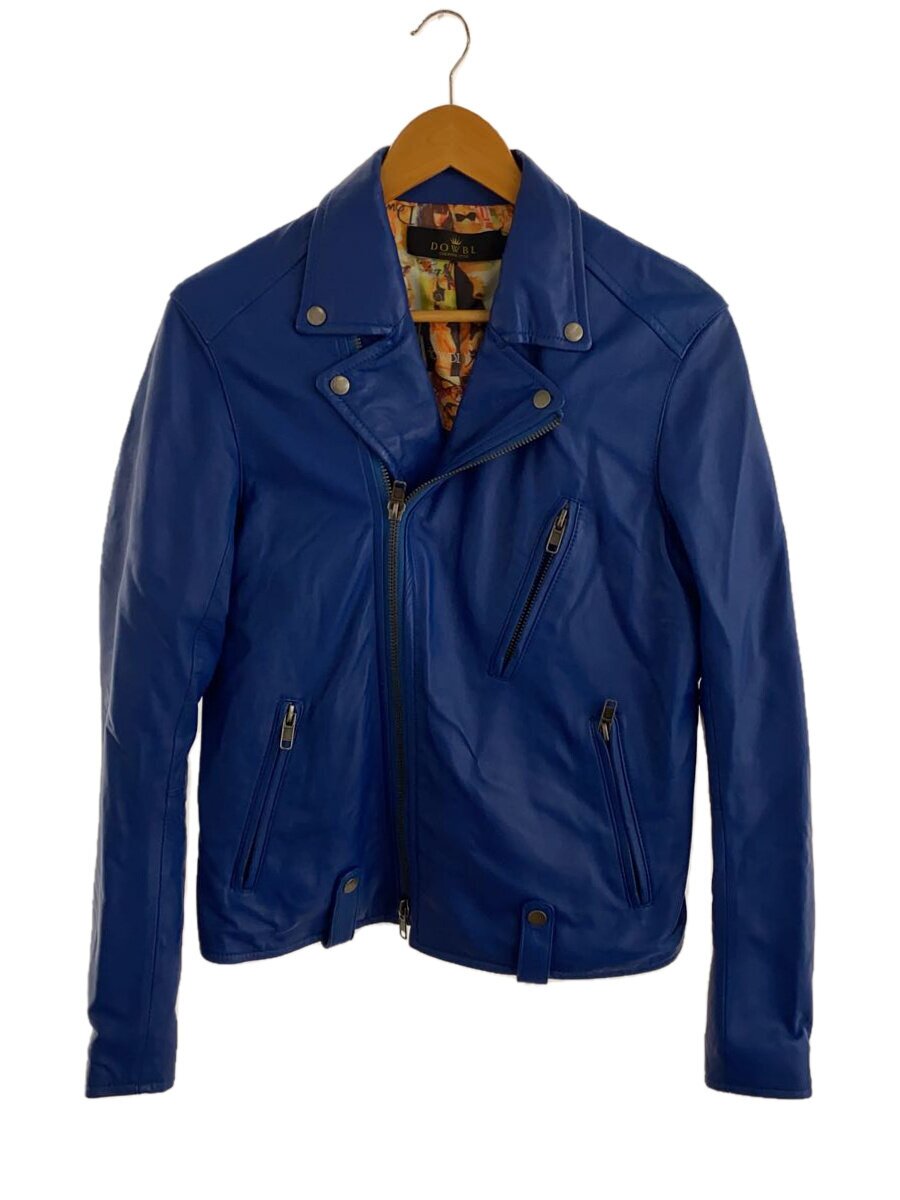DOWBL(ダブル) / ダブルライダースジャケット/44/羊革/BLU/103-124-0201-001// | 古着の販売・通販ならセカンドストリート