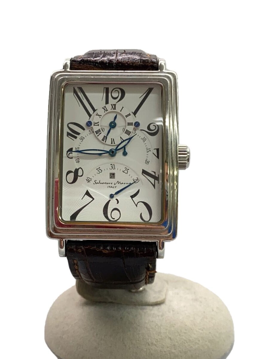 Salvatore Marra(サルバトーレマーラ) / 自動巻腕時計/アナログ/レザー/WHT/BRW/sm-6020 | 中古品の販売 ...