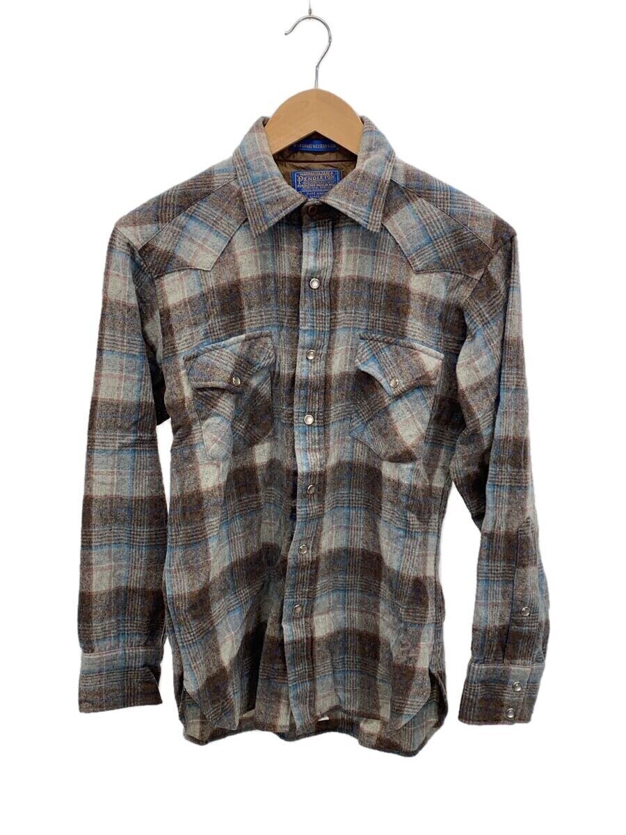 PENDLETON(ペンドルトン) / 70s/USA製/ウールシャツ/長袖シャツ/M/ウール/GRY/チェック/ウェスタンシャツ | 古着の販売・通販ならセカンドストリート