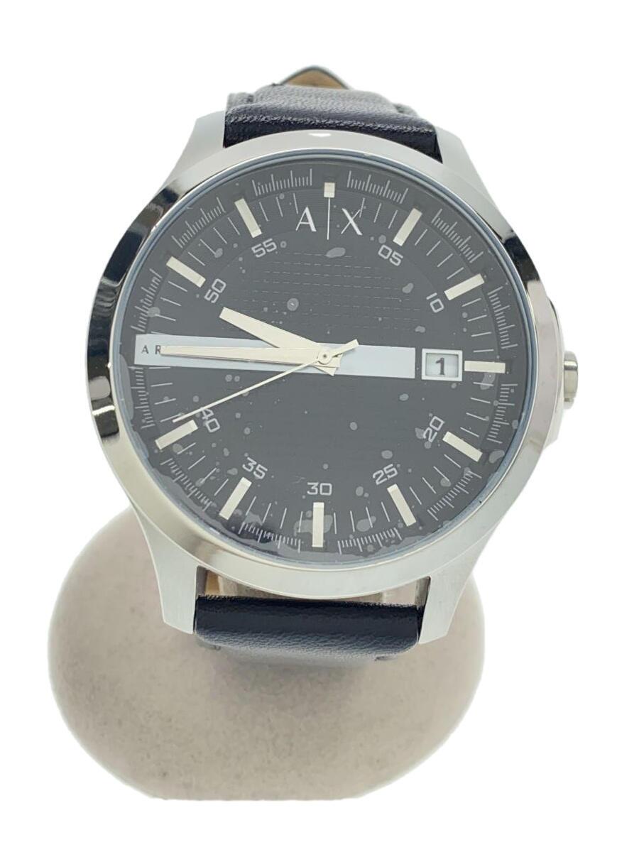 ARMANI EXCHANGE(アルマーニエクスチェンジ) / クォーツ腕時計/アナログ/レザー/BLK/AX2101 | 中古品の販売・通販 ...